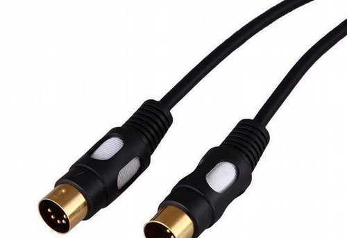 Шнур DIN 5PIN Plug - DIN 5PIN Plug 1.5м (gold) Rex