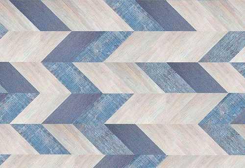 Пробковый пол Corkstyle Print Cork Chevron Blue за