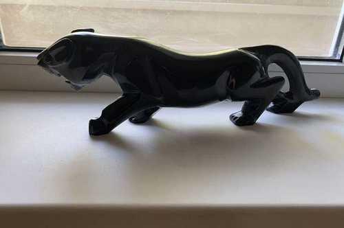 Статуэтка черная пантера из камня
