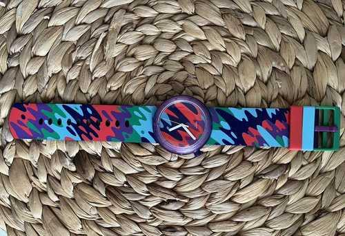 Часы swatch Pop, jent, ремень на ayis406