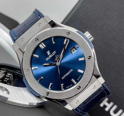 Часы hublot - classic fusion titanium blue 45 MM