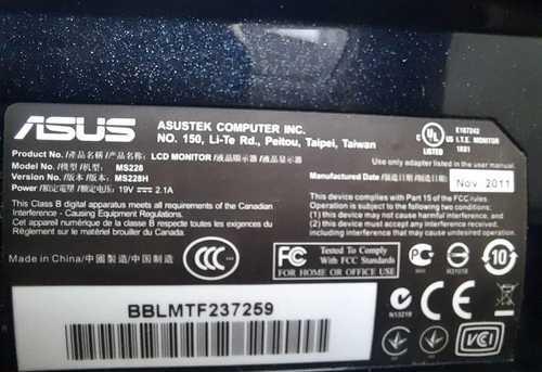 Монитор на запчасти Asus MS228