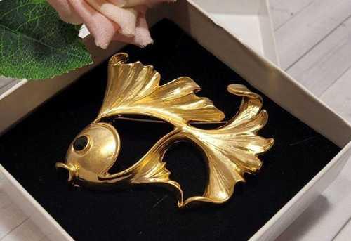 Брошь Золотая рыбка Винтажная коллекция