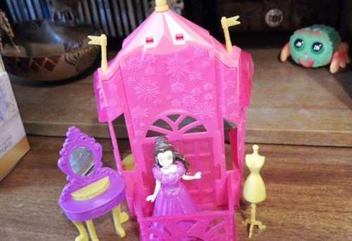 Куколка принцесса с дворцом пластик