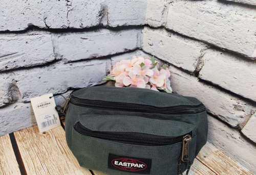 Сумка EastPak поясная серо-зеленая