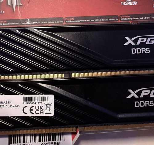 Оперативная память DDR5 32гб 5600Мгц adata XPG