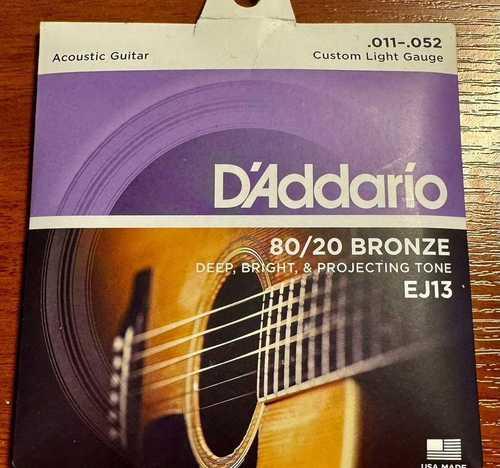 Струны для гитары D'addario EJ13