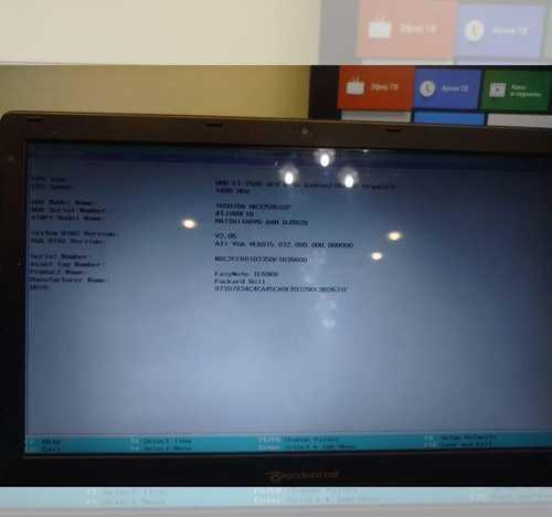 Ноутбук packard bell на запчасти