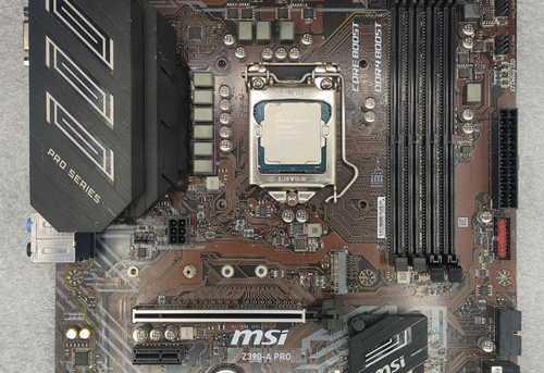 Комплект MSI Z390-A PRO+Intel Core i3 9100F