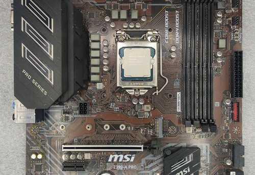 Комплект MSI Z390-A PRO+Intel Core i3 9100F