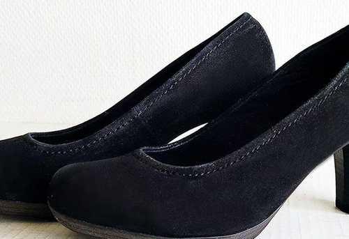 Туфли женские замшевые чёрные 37 размер