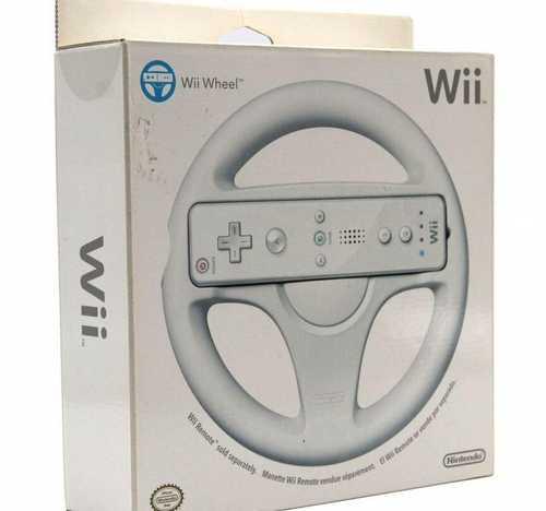 Wii Wheel для Nintendo Wii White В коробке