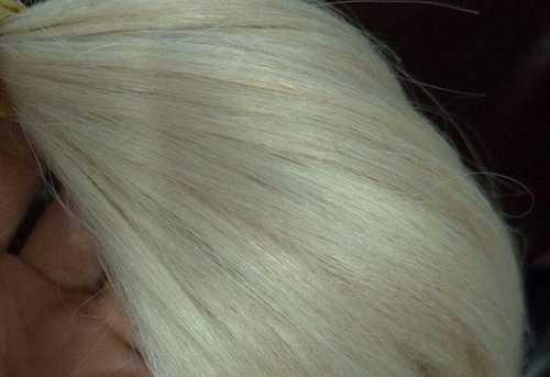 Волосы для наращивания блонд 65см