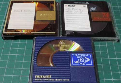 MD диски Sony, Basf, Maxell