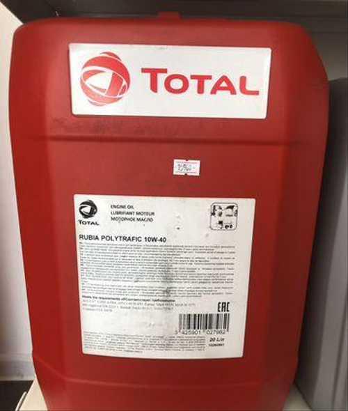 Моторное масло total rubia polytrafic 10W40 (20л)