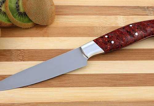 Кухонный нож № 2 сталь 95Х18 рукоять акрил красный