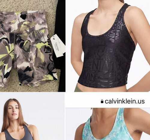 Шорты S, топы Calvin Klein, S, М, оригинал, фитнес