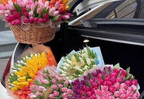 Букет цветов тюльпаны,цветы,доставка