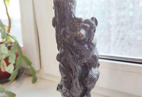 Старинный подсвечник Мишка на дереве Раритет
