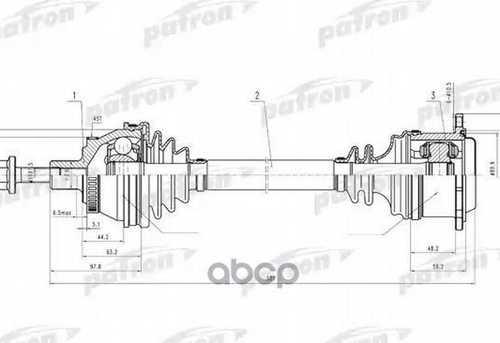 Полуось прав audi: A6 2.5TDi аt 97 +ABS PDS069