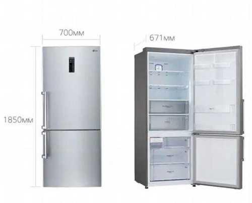 Холодильник LG серебристый