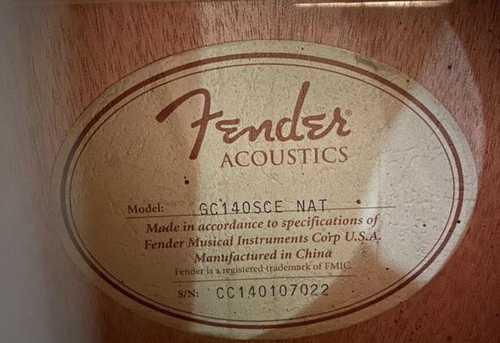 Акустическая гитара fender