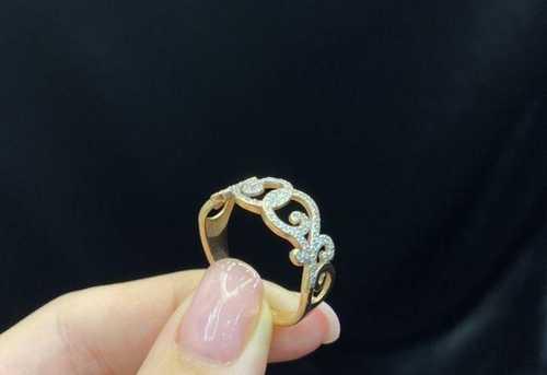 Золотое кольцо 19,5 размер 585