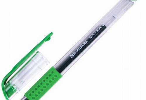 Ручка гелевая с грипом brauberg extra GT, зеленая
