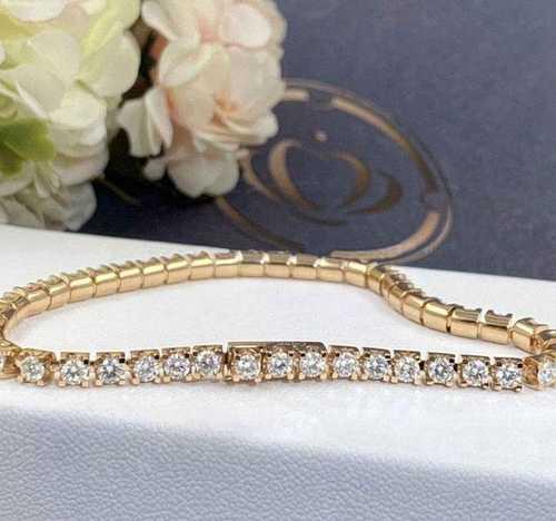 Браслет Cartier Essential Lines Розовое золото 3,37ct