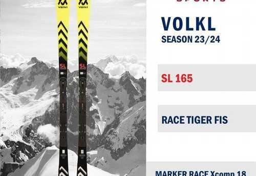 Горные лыжи Volkl SL 165 R FIS + Xcomp 18