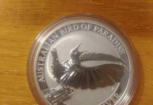 Серебряная монета Райская птица Австралии 2018 1oz