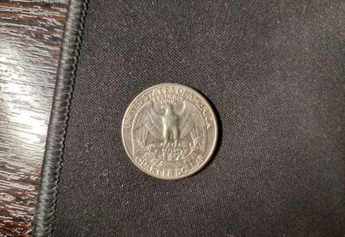 Продам Quarter Dollar liberty 1981 г. перевёртыш