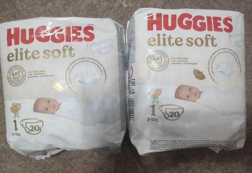 Подгузники хаггис elite soft 1 новые 20 шт