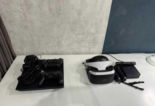 Sony Playstation 4 pro + VR2 очки полный комплект
