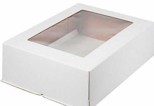 Коробка для торта с окном, гофрокарт, 300*400*260