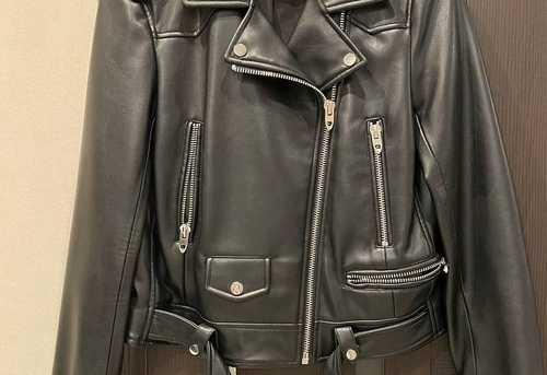 Кожаная куртка zara
