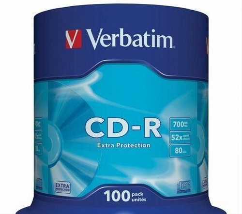 Диски CD-R Verbatim 0.7 гб 52x cake box болванка