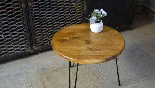 Круглый столик в стиле лофт