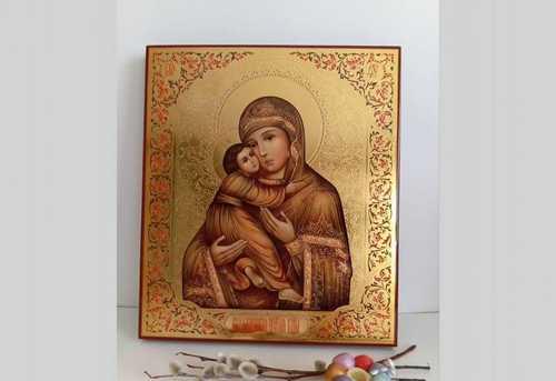 Рукописная икона Владимирская икона Божией Матери