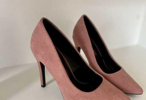 Остроносые туфли New Look - Розовый эко замша