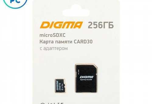 Флеш карта microSD 256GB Digma (SD адаптер)