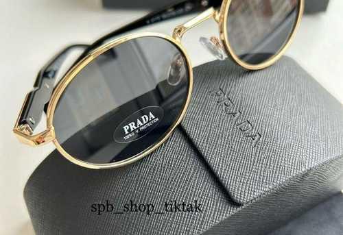 Очки Prada gold овальные