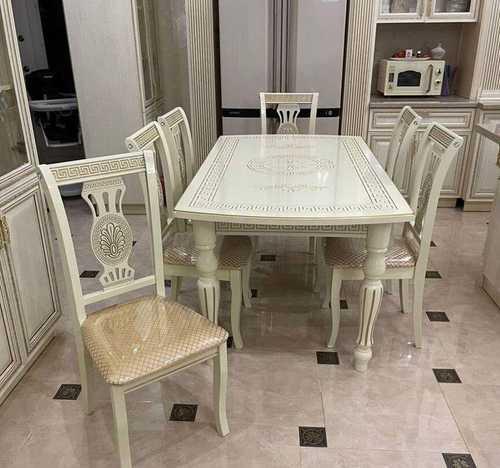 Стол и стулья на кухню «Версаче» от производителя
