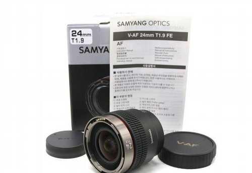 Samyang V-AF 24mm T1.9 Sony FE в упаковке