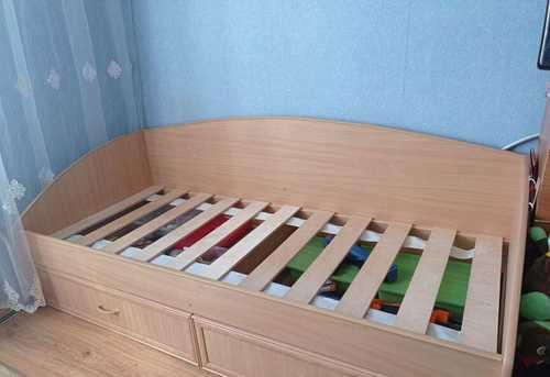 Кровать односпальная с ящиками бу