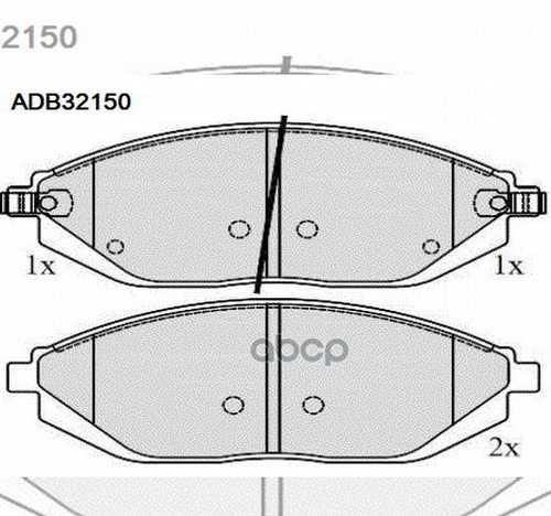 Колодки тормозные дисковые перед ADB32150