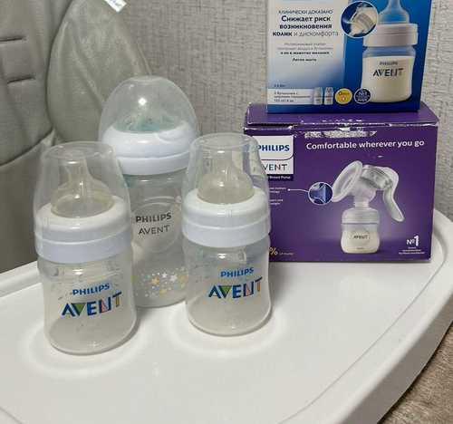 Молокоотсос philips avent и бутылочки