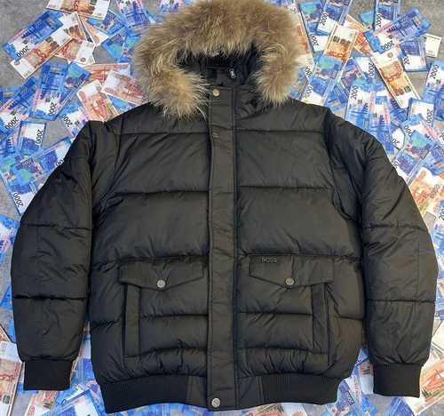 Alaska fur puffer cropped fit Boss