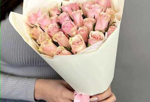 Розовые Розы Букет