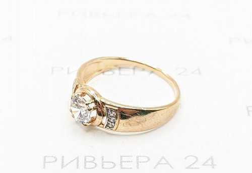 Золотое кольцо с фианитами 585 пробы 1.78 гр